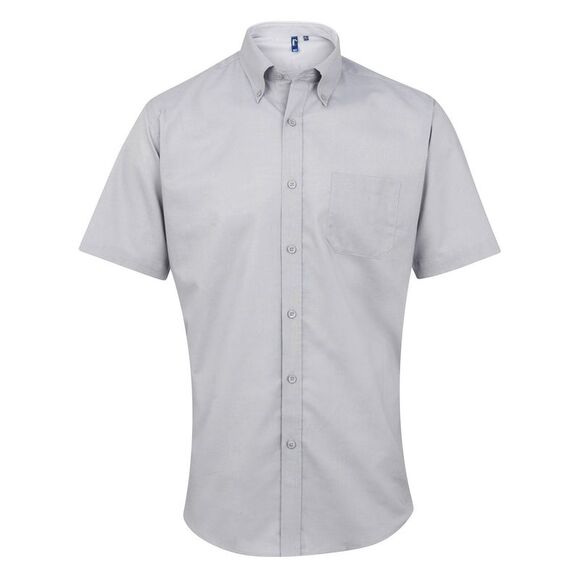 Premier | Shirts | Premier Mens Signature Shortsleeved Shirt Silver ...
